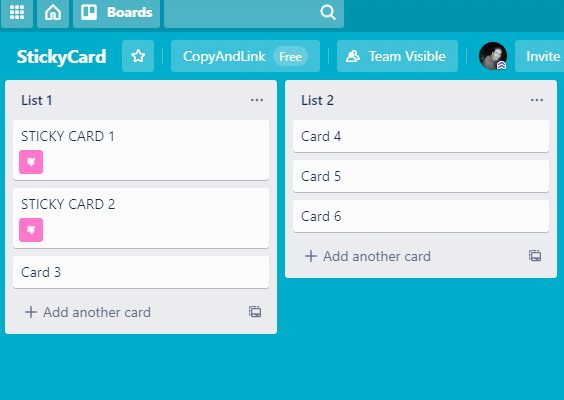 StickyCard Trello Powerup - Blue Anvil Software
